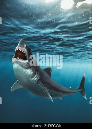 Megalodon, Giant shark, Sea monster, Aquatic mutant, Danger creature ...