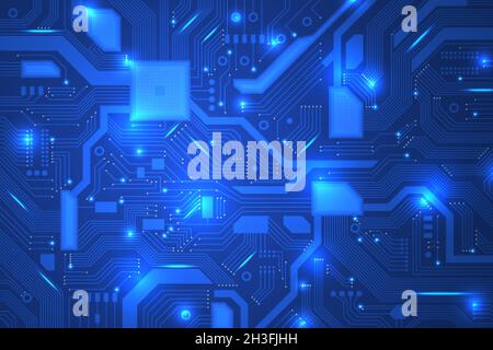 Semiconductor hardware. Computer motherboard chip. Isometric CPU ...