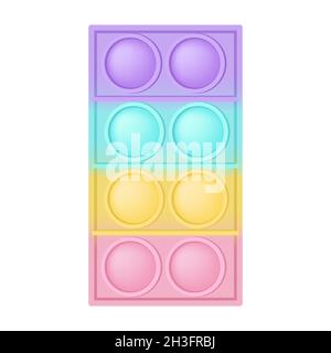 Popit figure rectangle as a fashionable silicon toy for fidgets ...
