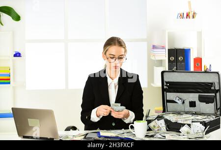 Taxation. Tax service. Owner of small business. Analyzing financial ...