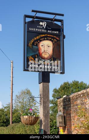 Pub sign, King Henry VIII country pub & kitchen, Hever Road, Hever ...
