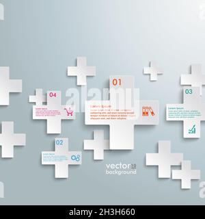 White Plus Symbols With Price Sticker PiAd Stock Photo - Alamy