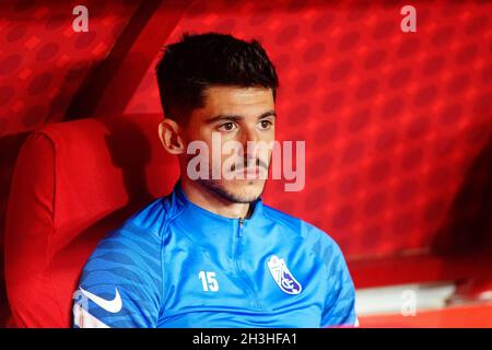 Granada, Spain. 28th Oct, 2021. Allan-Romeo Nyom of Getafe CF seen in ...