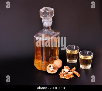 drinking a shot glass of schnapps or booze hard liquor drinking a shot ...