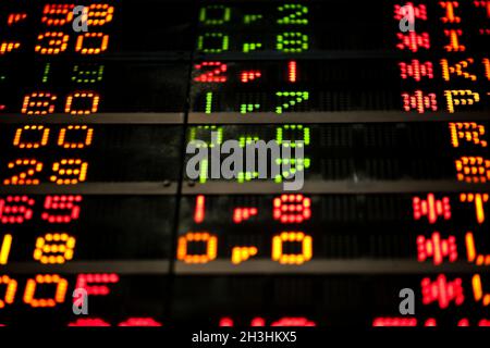 Real live stock exchange trading stocks display panel. High quality ...