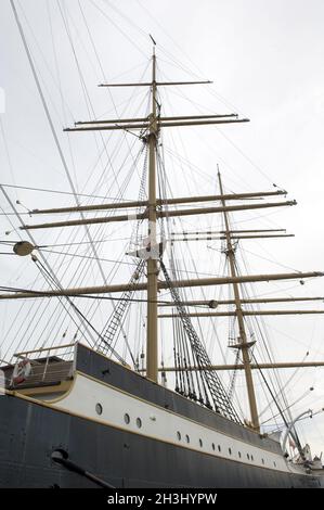 Four-masted steel barque Passat on Priwall quay, tall ship, sailing ...