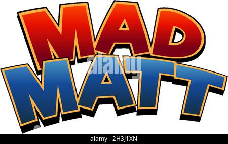 Mad Matt logo text design illustration Stock Vector Image & Art - Alamy