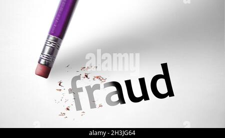 Eraser deleting the word Safety Stock Photo - Alamy