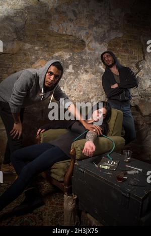 Narcotics and drugs concept Stock Photo - Alamy