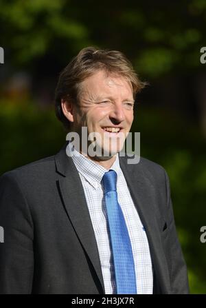 Derek Thomas MP (Conservative: St Ives) on College Green, Westminster ...