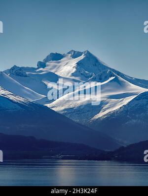 Winter landscape in Stranda, Norway, Scandinavia, Europe Stock Photo ...