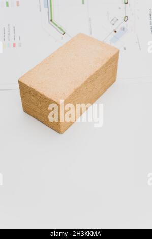 COMO, ITALY - Oct 28, 2021: ecologic natural materials for buildings ...