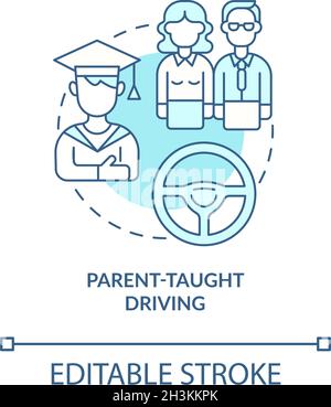 Parent taught driving concept icon. Driving education for teens ...