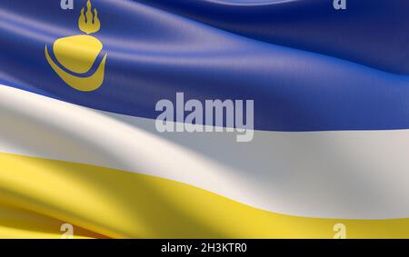 Federal subjects of Russia flag of Buryatia Stock Photo - Alamy
