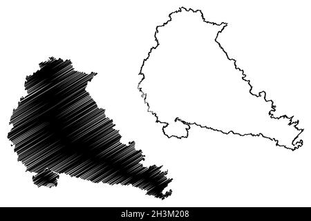 Pune City (Republic of India, Maharashtra State) map vector ...