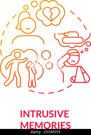 Intrusive red gradient concept icon Stock Vector Image & Art - Alamy