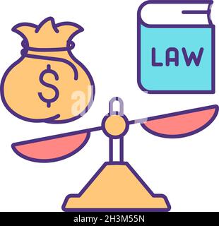 embezzlement crime color icon vector. embezzlement crime sign. isolated ...