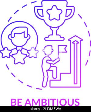 Career Advancement concept. Ambitious professional zooming in on ...