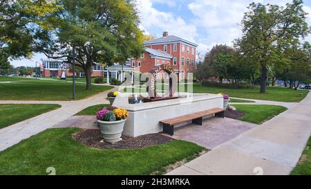 Aerial of college campus Indiana Tech in Indiana Stock Photo - Alamy