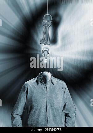 Abstract with invisible man. 3D rendering Stock Photo - Alamy