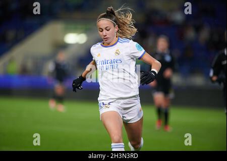 Athenea del Castillo of Real Madrid celebrates a goal during the UEFA ...