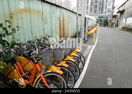 Ubike ( YouBike ) station. Ubike is a popular network of rental bicycle ...