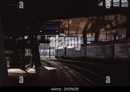 Vienna, Austria - July 28, 2018: Interior amazing Hauptbahnhof train ...