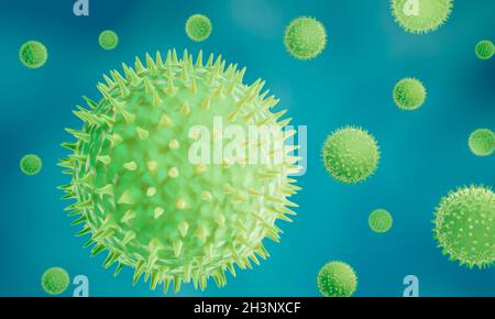 Pollen allergy concept and hay fever allergies as a medical symbol as ...