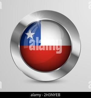 EPS10 Vector Patriotic Button with South Korea flag colors. An element ...