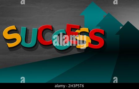 Success word composed of multicolored alphabet Stock Photo - Alamy