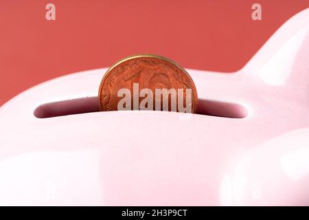 Piggy bank money box with Ukrainian money Stock Photo - Alamy