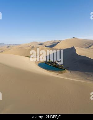 Aerial view of crescent moon spring in afternoon Stock Photo - Alamy
