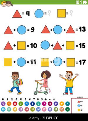 counting children characters educational game for kids Stock Photo - Alamy