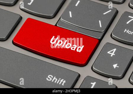 Computer notebook keyboard with Upload key Stock Photo - Alamy