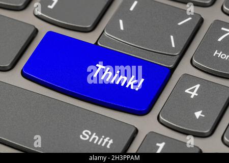 Computer notebook keyboard with Think key Stock Photo - Alamy