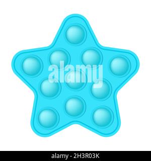 Pop it blue background as a fashionable silicon toy for fidgets ...