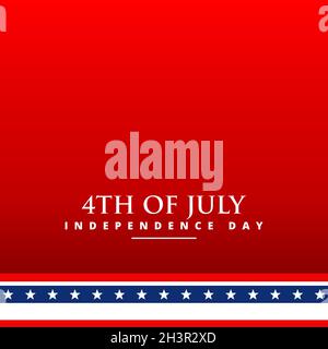 Red background holiday 4th of July USA Independence Day - Vector ...