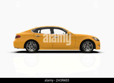 Generic hatchback car on white. Rear view. 3D illustration Stock Photo ...