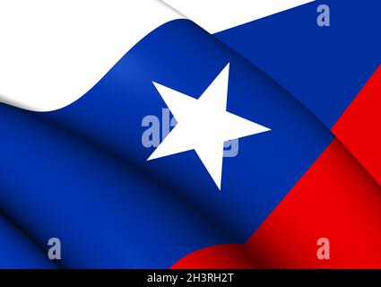 3D Pilot flag of Texas (1839-1845). 3D Illustration Stock Photo - Alamy