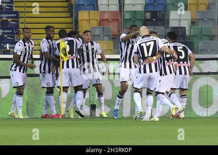 Isaac Success (Udinese) celebrates after scoring his team's second goal ...