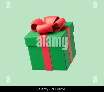 Isolated Birthday Gift. 3D Illustration Stock Photo - Alamy