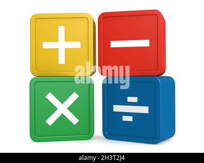 Math sign isolated on white Stock Photo - Alamy