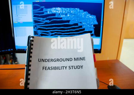 Report on Mining Feasibility Study Stock Photo - Alamy