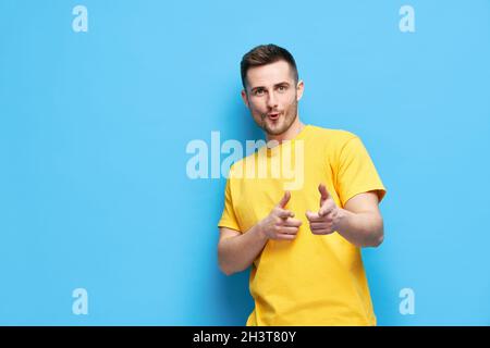 Joyful funny man Stock Photo - Alamy