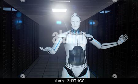 Humanoid Robot Data Center Stock Photo - Alamy