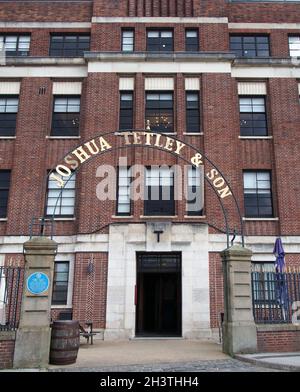 Sign above the entrance to the tetley gallery in leeds a historic ...