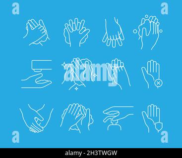 Antibacterial soap icon, linear isolated illustration, thin line vector ...