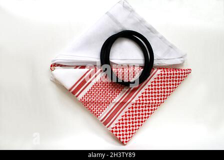 Arabic traditional clothing accessories Agal, Islamic cap and rosary ...