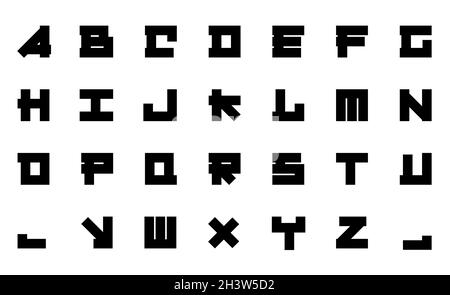Simple Alphabet Font Stock Photo - Alamy