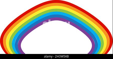 rainbow multicolored curved. Vector Illustration Stock Vector Image ...